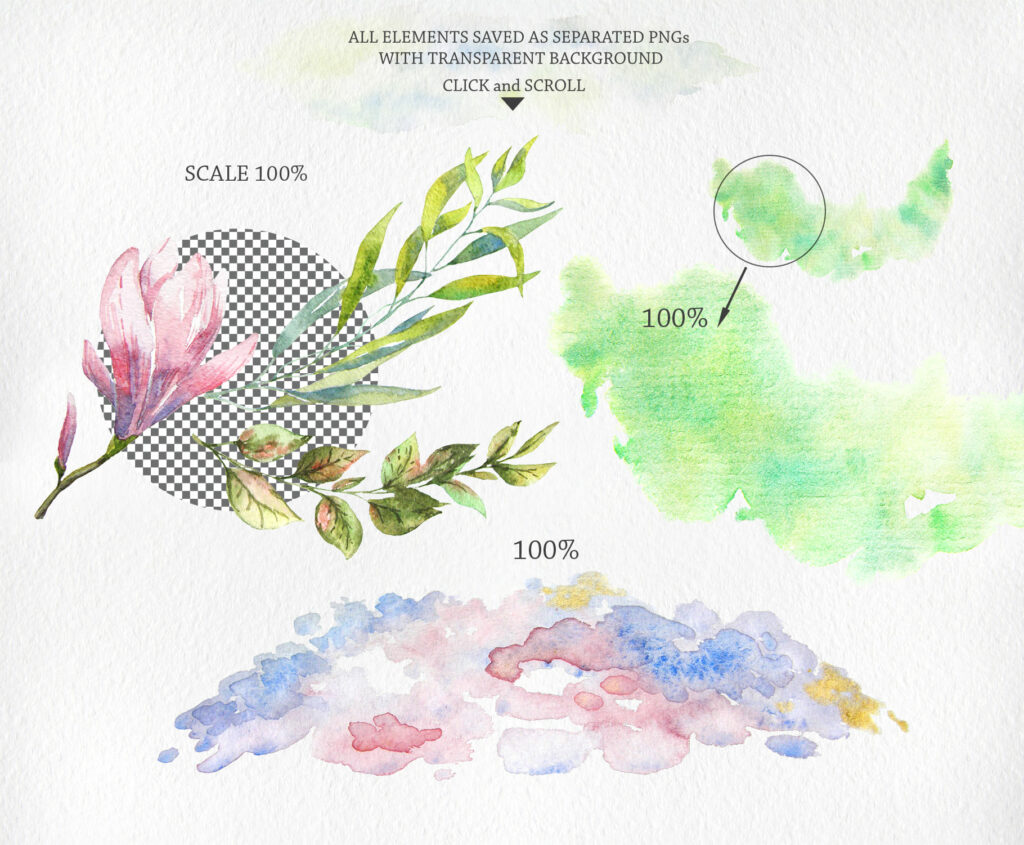 Spring Story Watercolor set – MasterBundles