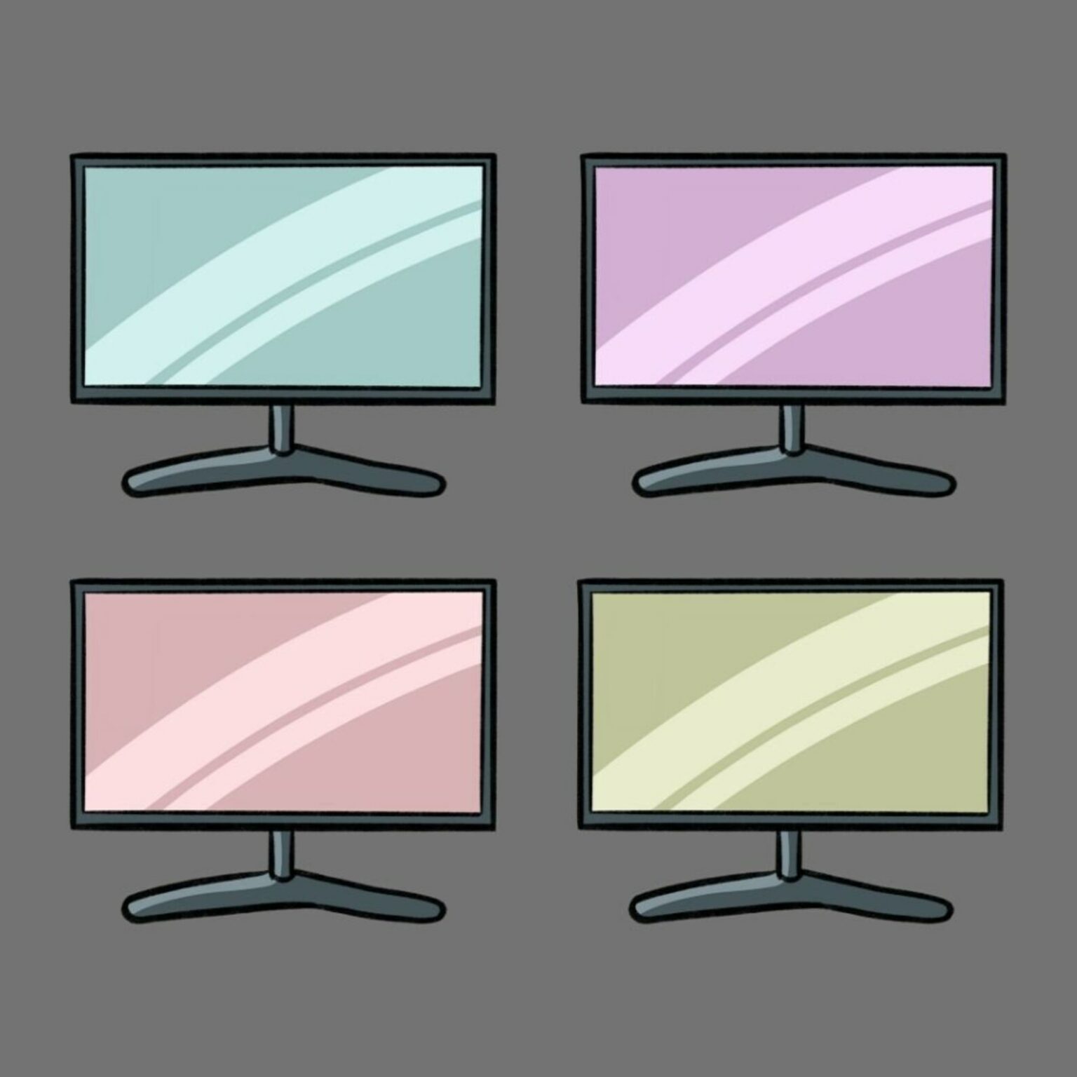 48 Elements Gadgets, Devices, Computer, Technology, Colored Clip Art ...