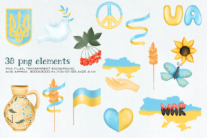 Ukraine Digital Stickers | Master Bundles