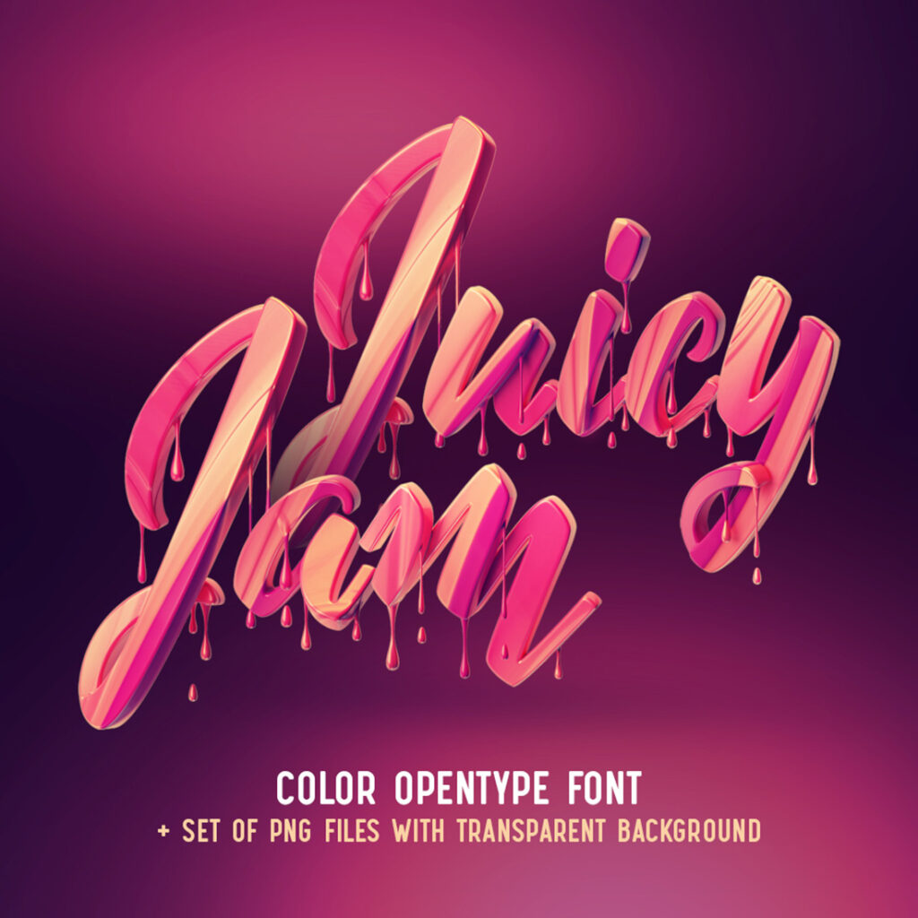 Juicy Jam – Color Bitmap Font - MasterBundles