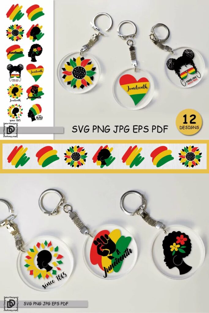 Juneteenth Keychain SVG Bundle – MasterBundles