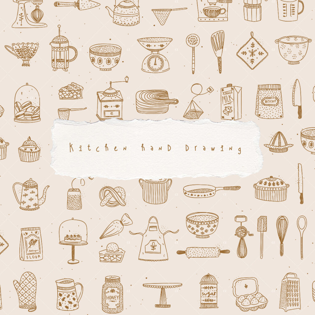 Kitchen Hand Drawing - MasterBundles