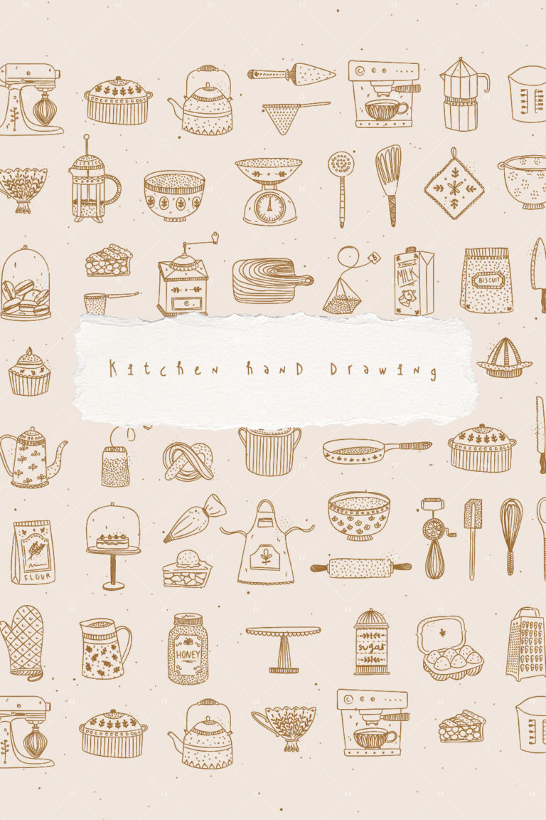 Kitchen Hand Drawing - MasterBundles
