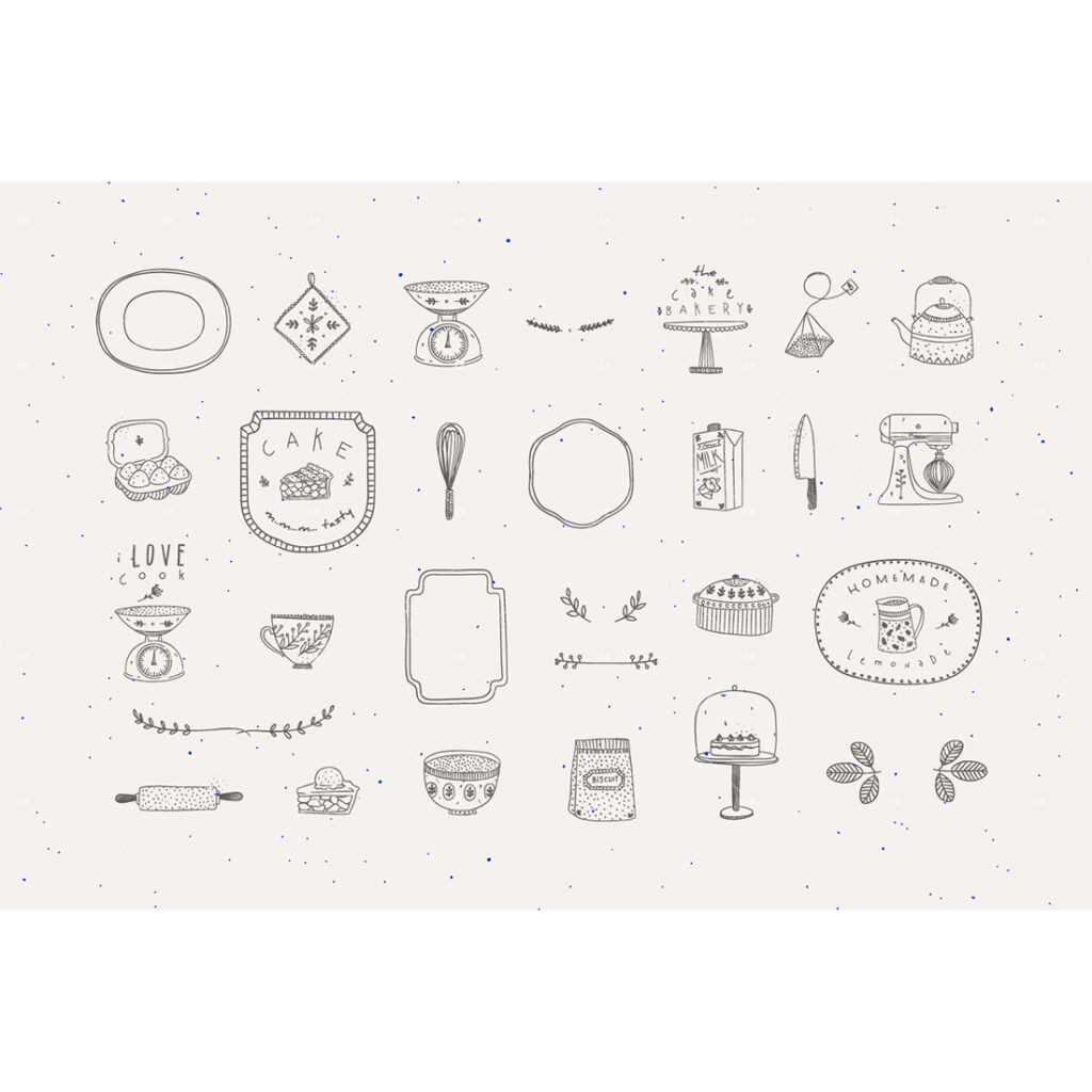 Kitchen Hand Drawing - MasterBundles