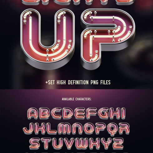 Lights UP color font | MasterBundles