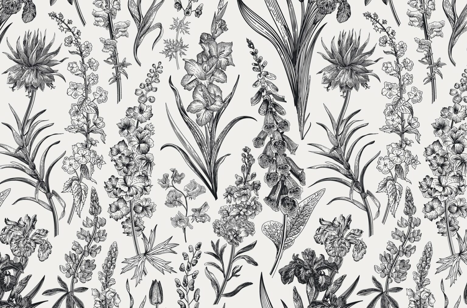 Lovely Garden. B&W – MasterBundles