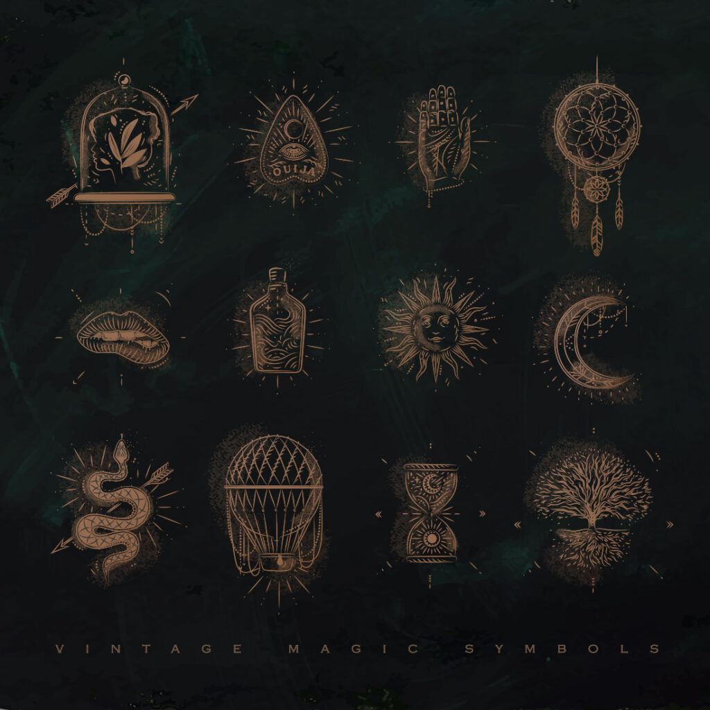 Vintage Magic Symbols - MasterBundles