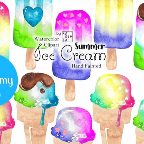 Watercolor Summer Clipart | Master Bundles