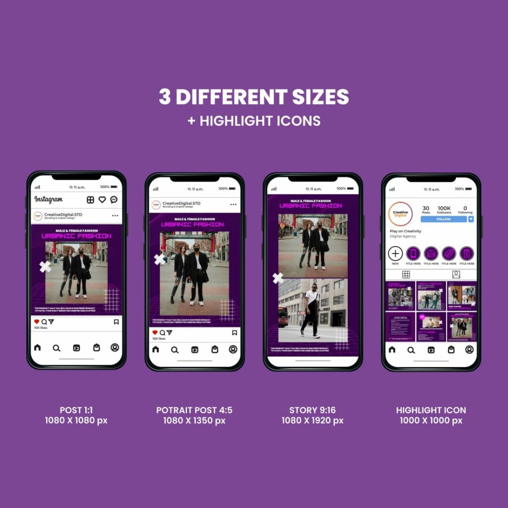 Street Style Instagram Template, Fashion Instagram Template, Street ...