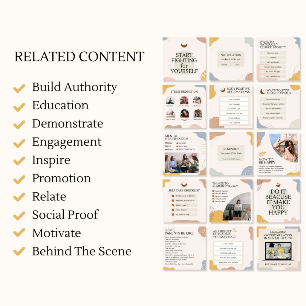 Social Media Template for Mental Health - MasterBundles