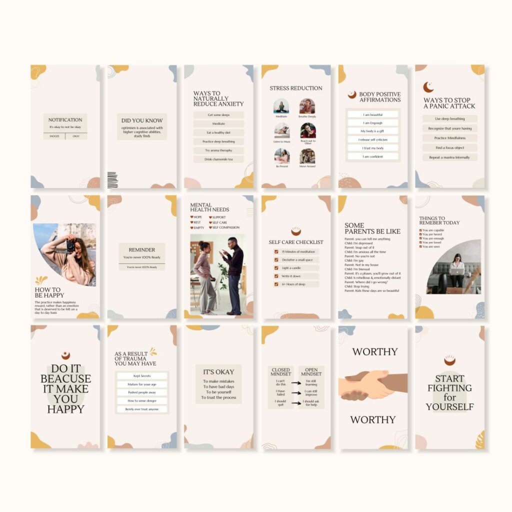 Social Media Template for Mental Health - MasterBundles