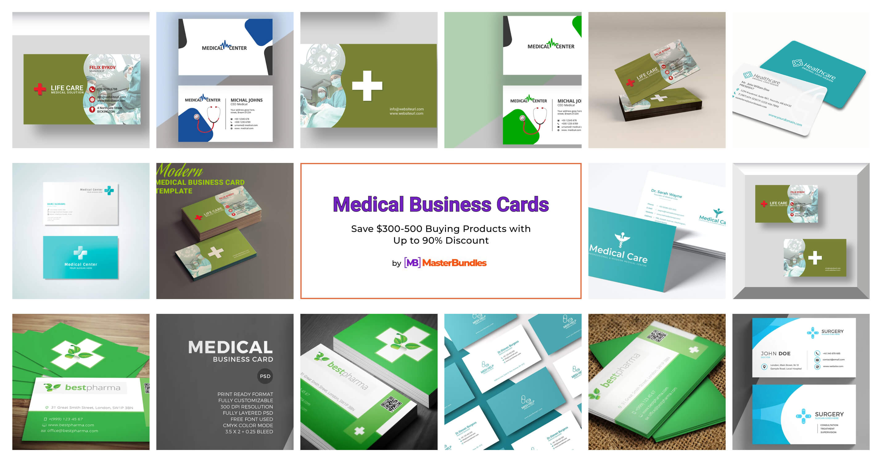 166+ Medical Business Cards 2025 - MasterBundles