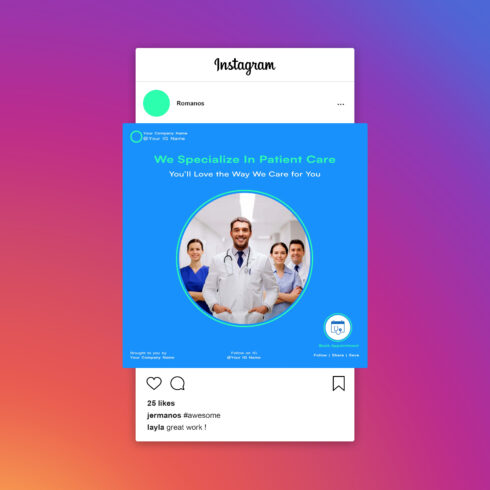 3 doctor / hospital Creative instagram post templates | MasterBundles