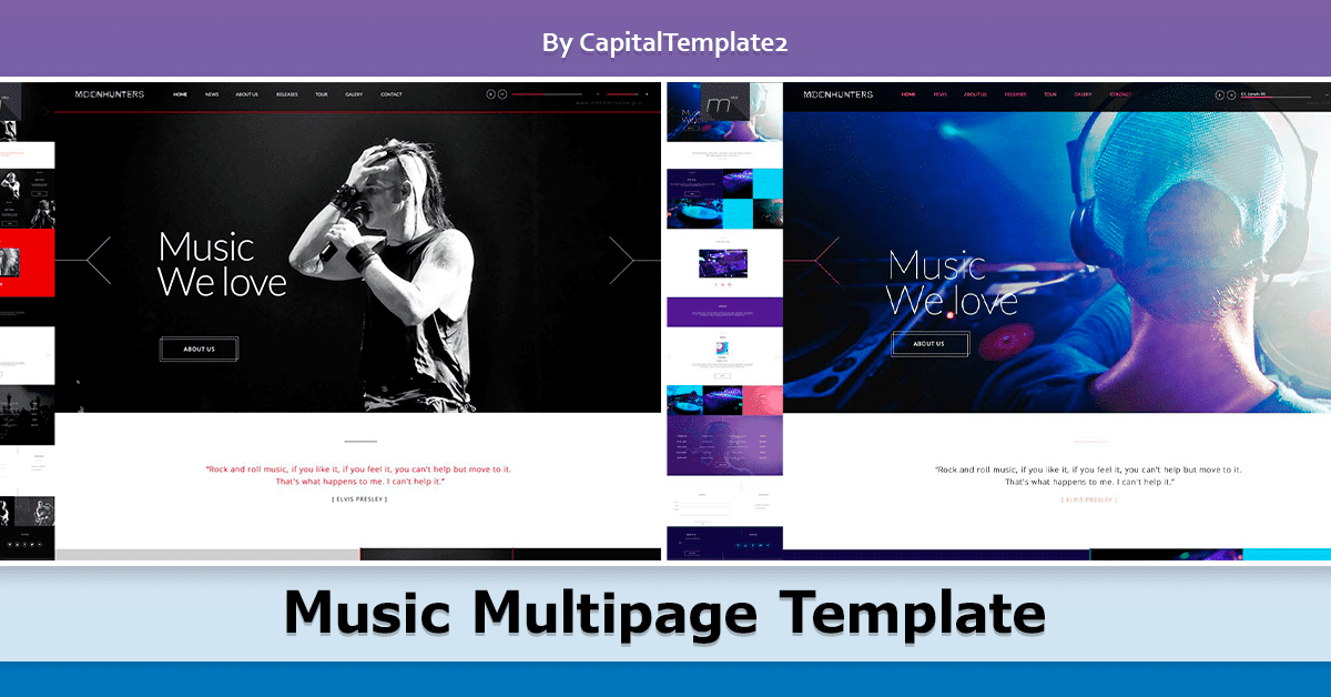 Music Multipage Template – MasterBundles