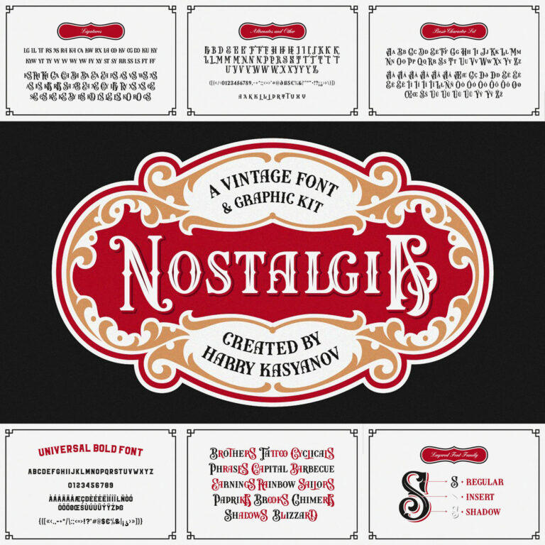 Nostalgia Vintage Font – MasterBundles