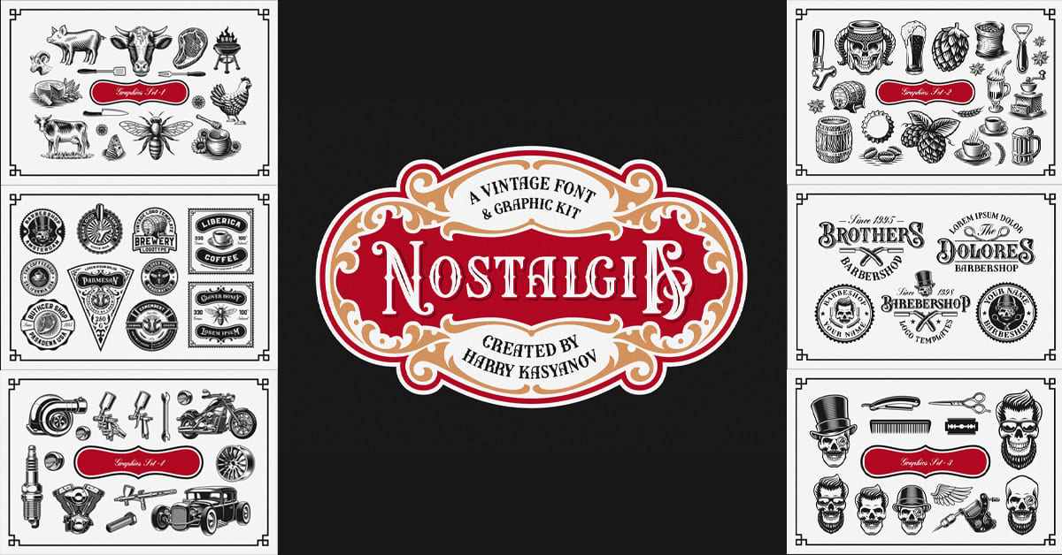 Nostalgia Vintage Font – MasterBundles