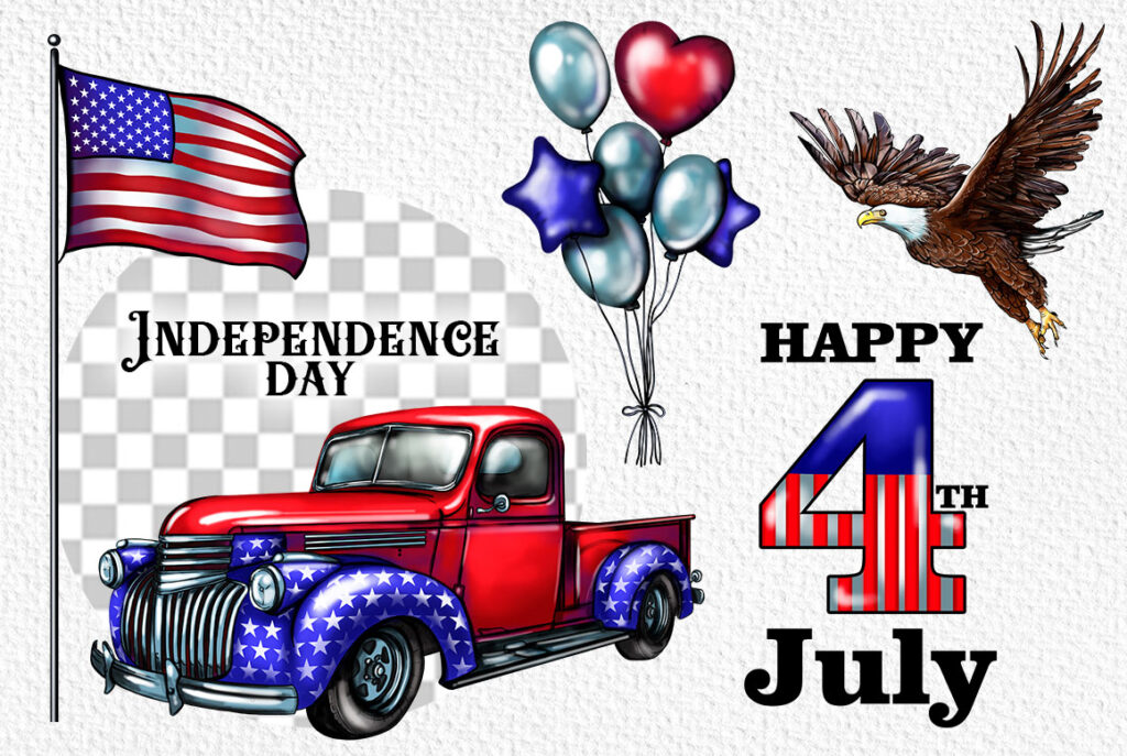 4th of July Independence day clipart - MasterBundles