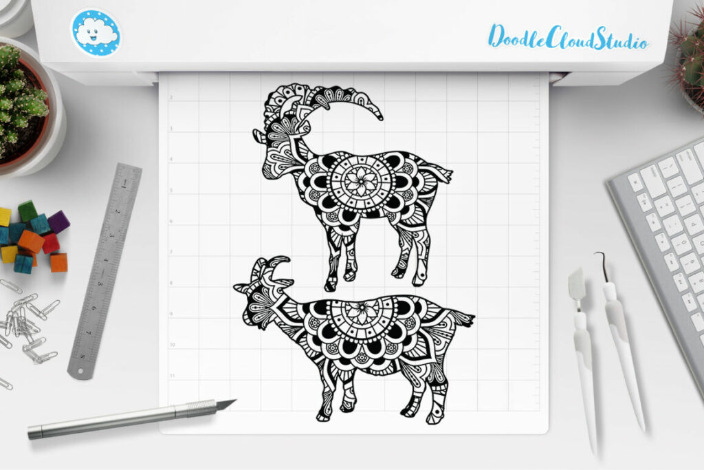 Goat Mandala SVG, Ibex Mandala SVG, Animal Mandala SVG – MasterBundles