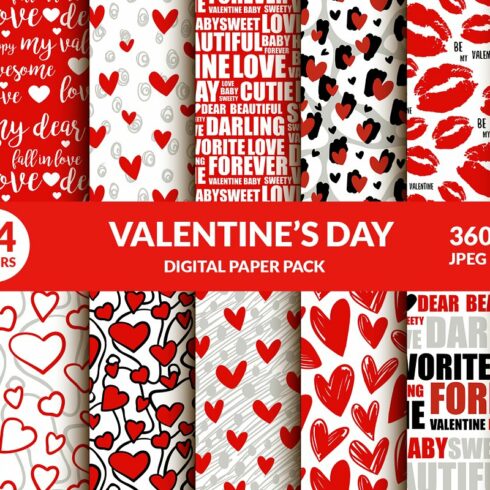 Valentines Day Digital Paper | Master Bundles