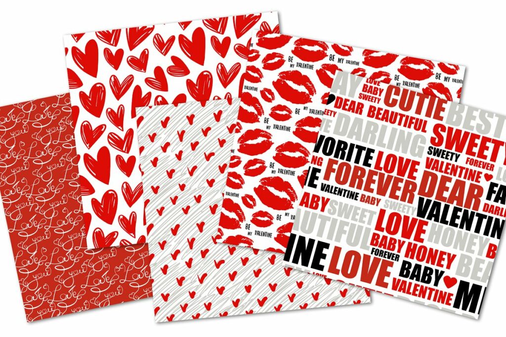 Valentines Day Digital Paper – MasterBundles