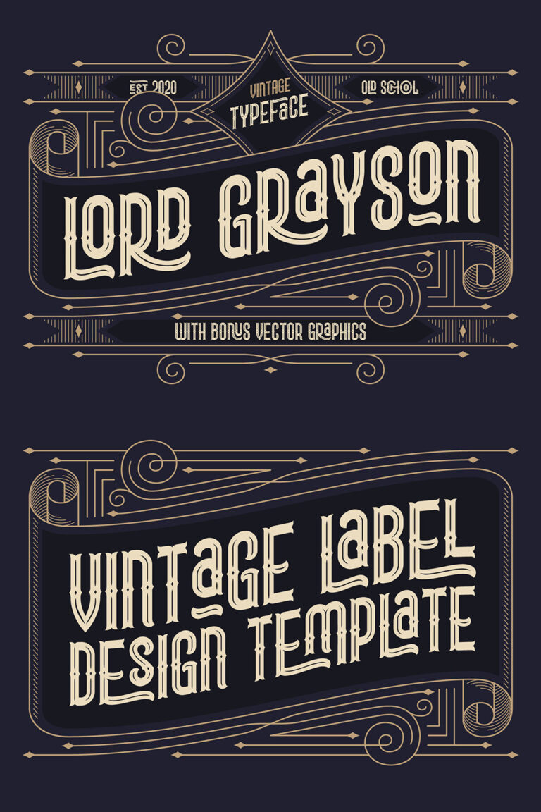 Lord Grayson font and template - MasterBundles