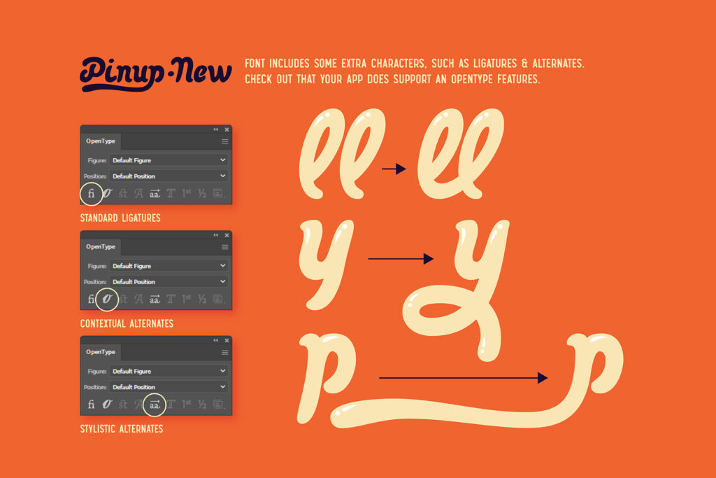 Pinup New! Font and Illustration. - MasterBundles