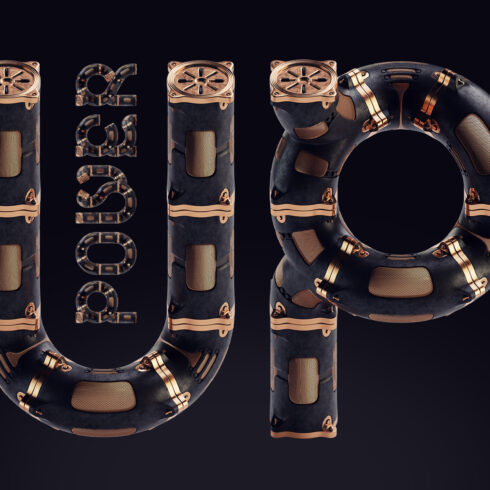 Pipeline - Color Bitmap Font | MasterBundles