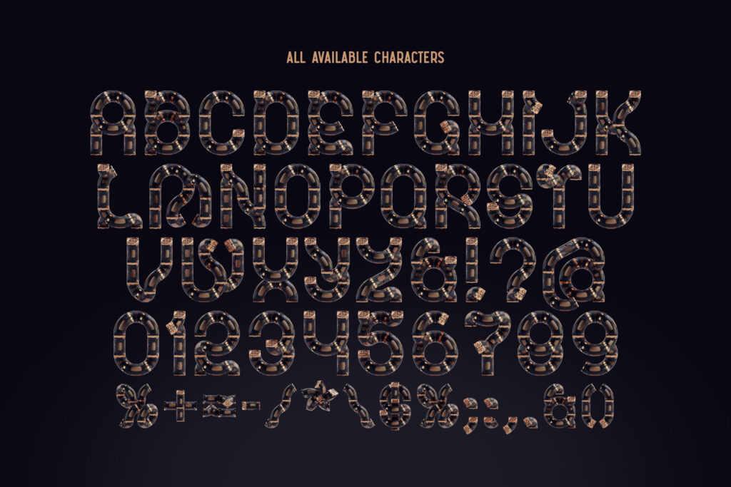 Pipeline - Color Bitmap Font - MasterBundles