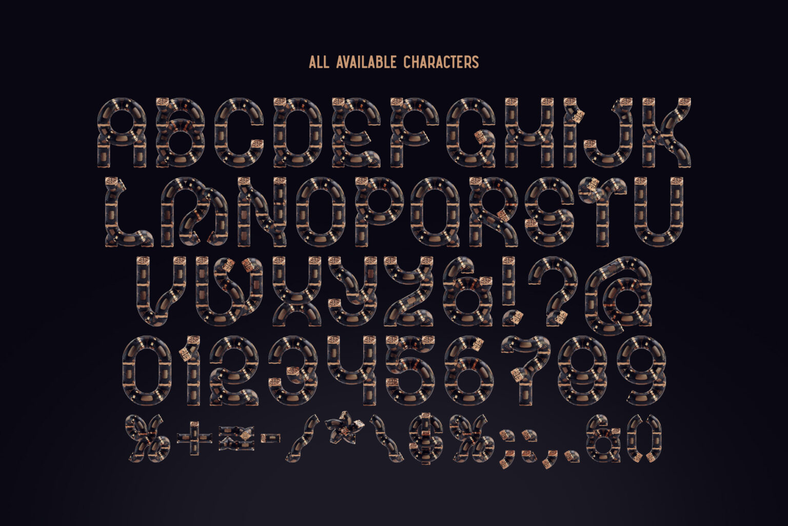 Pipeline - Color Bitmap Font - MasterBundles