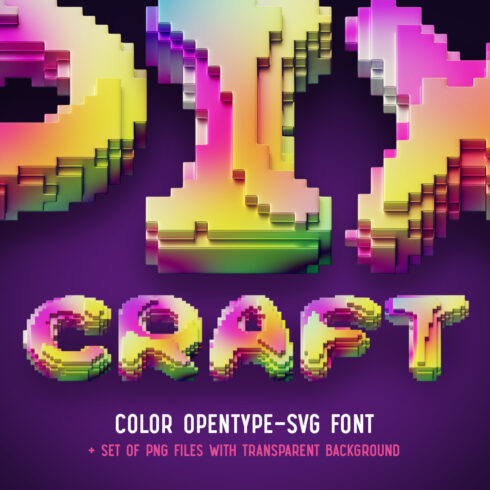 Pixcraft – Color Bitmap Font. | MasterBundles