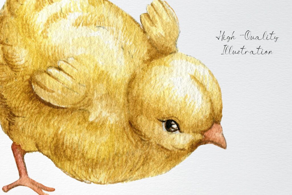 Watercolor Easter Chicken Clipart – MasterBundles
