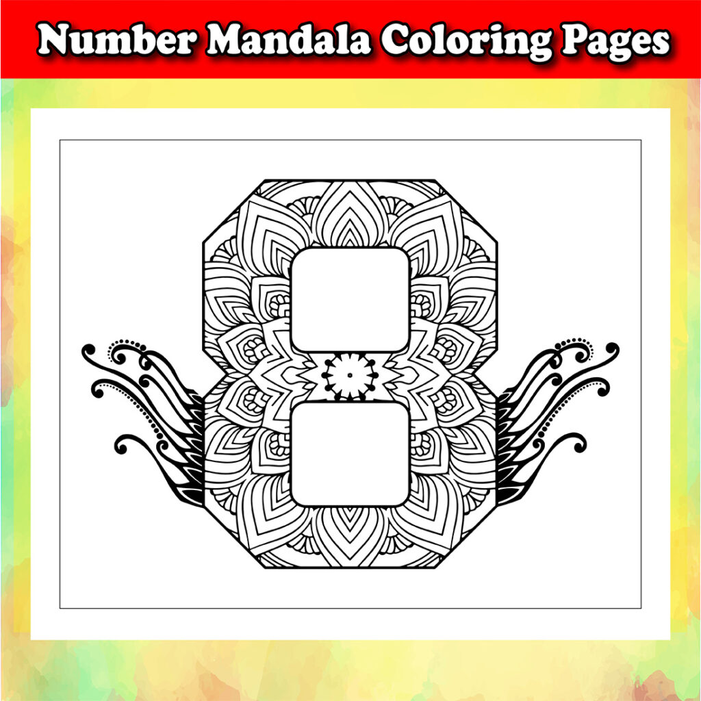 Number Mandala Coloring Pages - MasterBundles