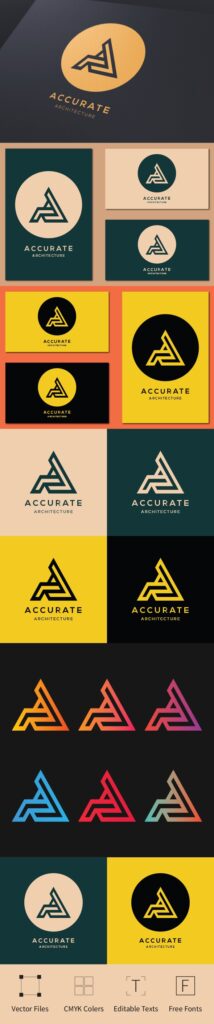 Letter A & Architecture Design Logo Template - MasterBundles