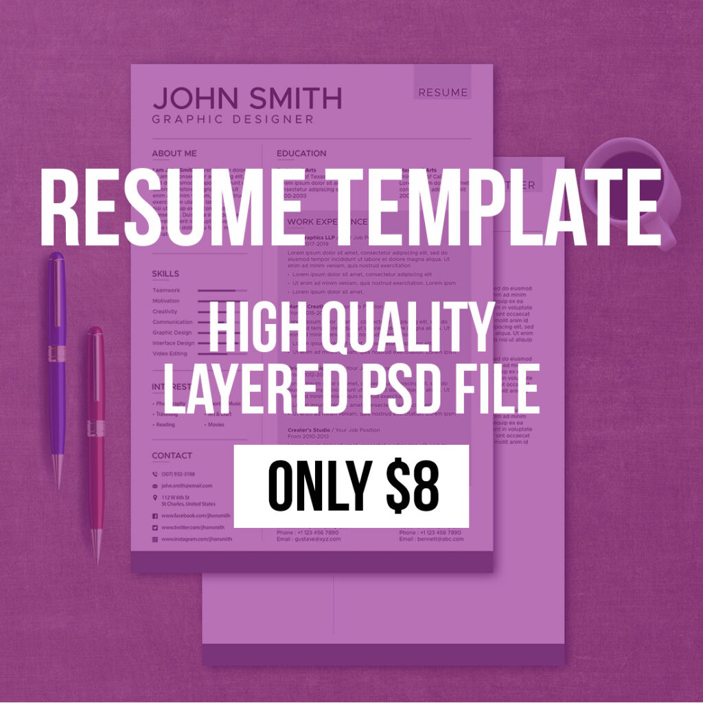 Resume Template - only $8 - MasterBundles
