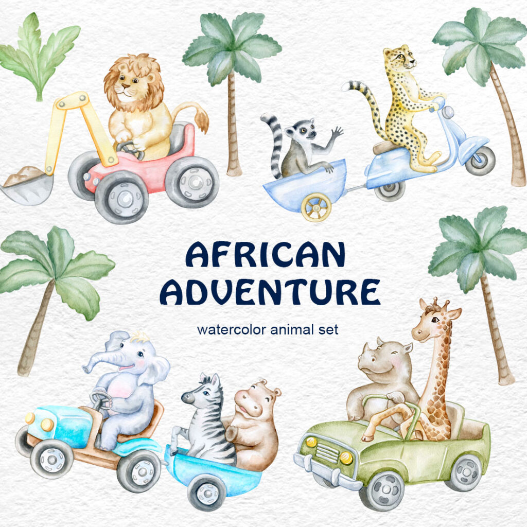 African Adventure. Animals - MasterBundles