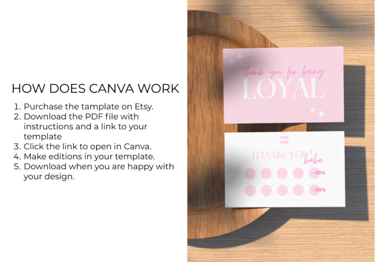 Printable Loyalty Card Template Canva - MasterBundles