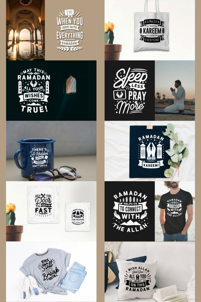 Ramadan Quotes SVG Bundle Muslim Quote Cut Files Decoration – MasterBundles