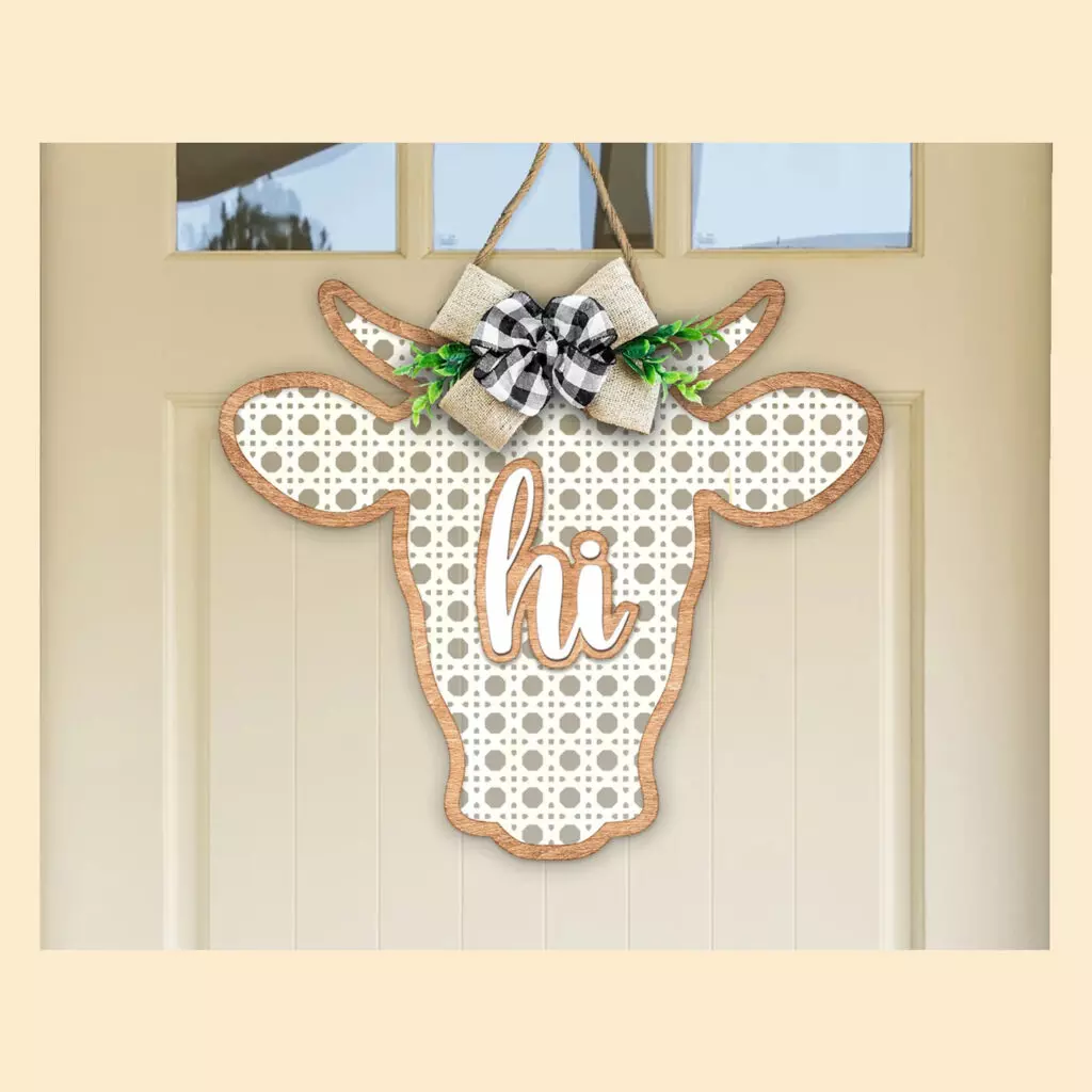 Rattan Cow Sign SVG – MasterBundles