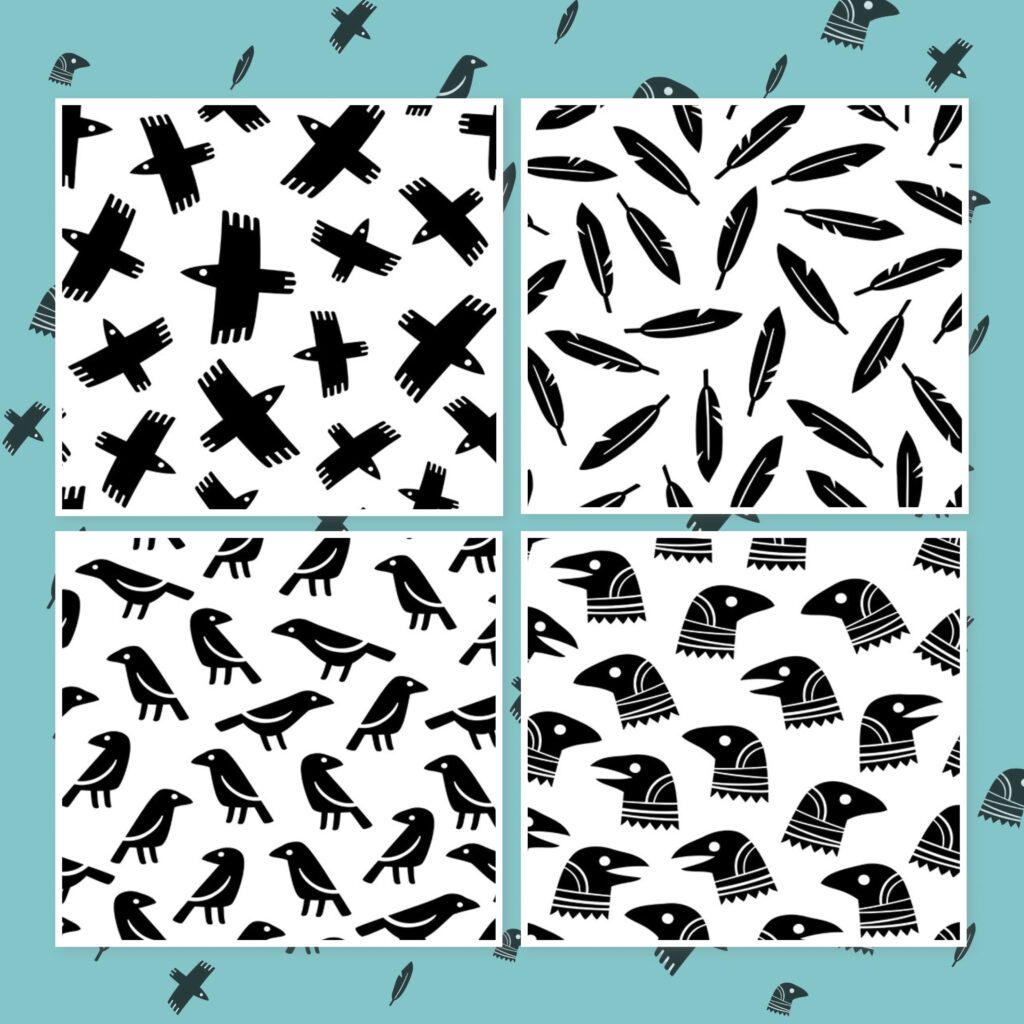 Raven Pattern SVG – MasterBundles