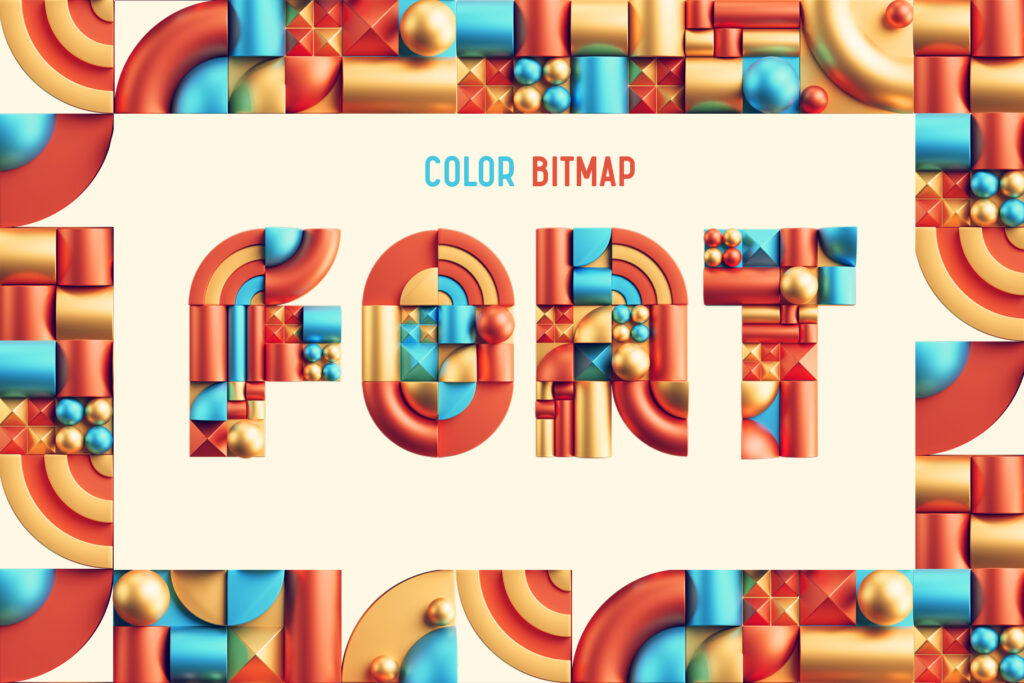 BLX - Color Bitmap Font - MasterBundles
