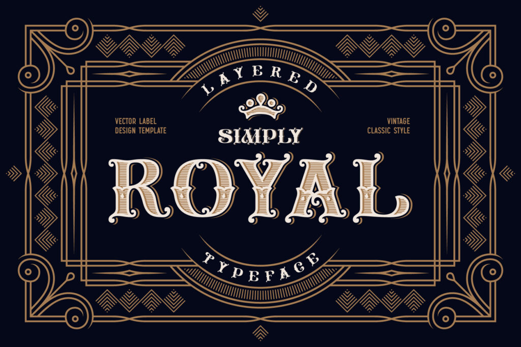 Simply Royal. Font and Template. - MasterBundles