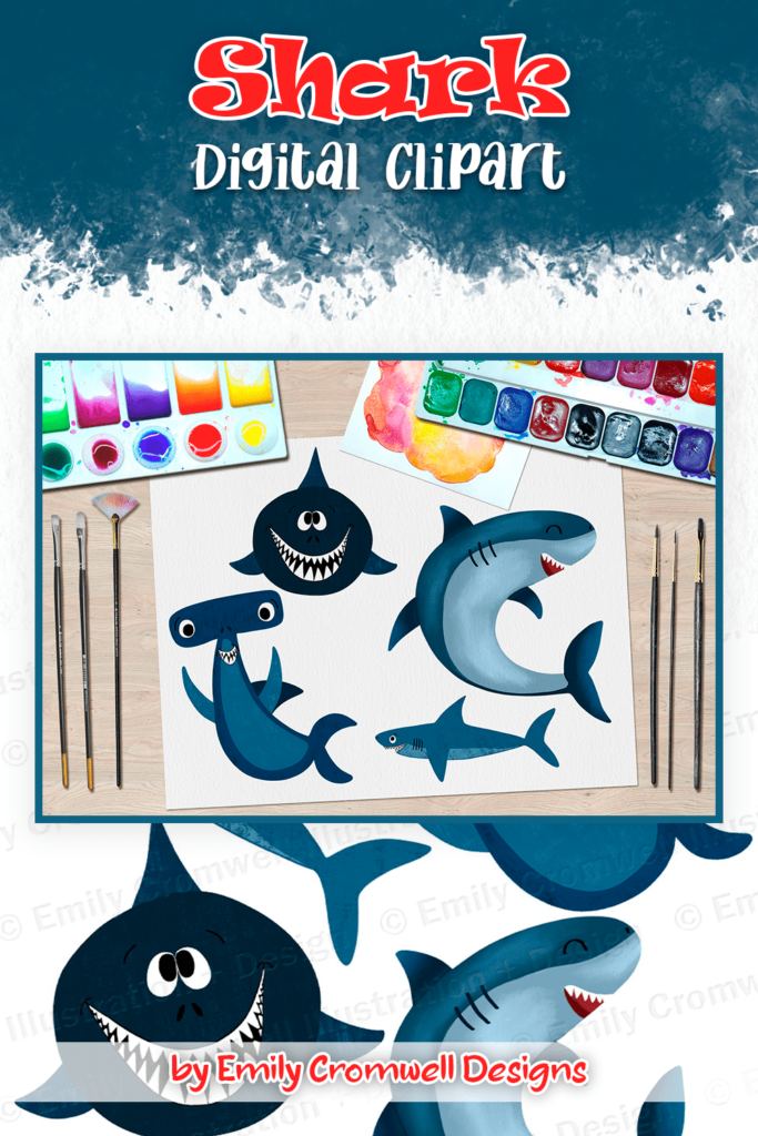 Shark Digital Clipart – MasterBundles