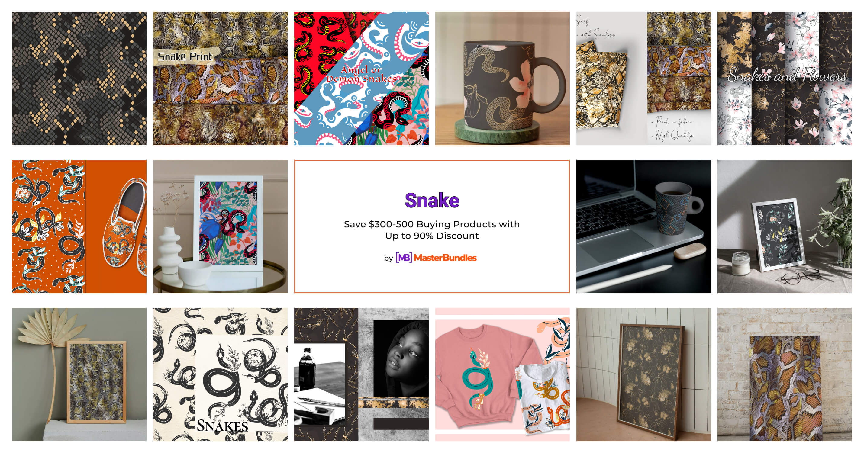 128+ Snake Pattern Design Bundles for 2025 - MasterBundles