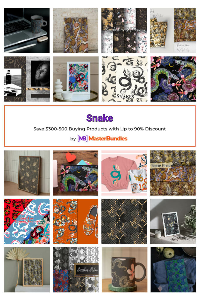128+ Snake Pattern Design Bundles for 2025 - MasterBundles