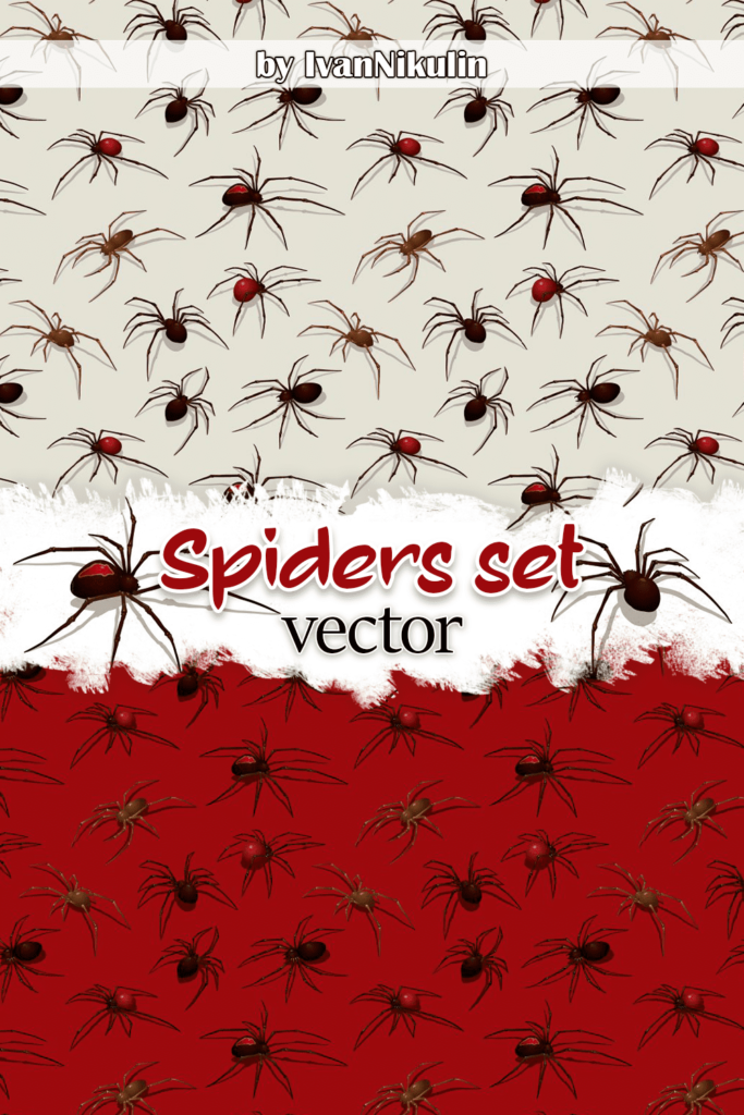 Spiders Set, Vector – MasterBundles