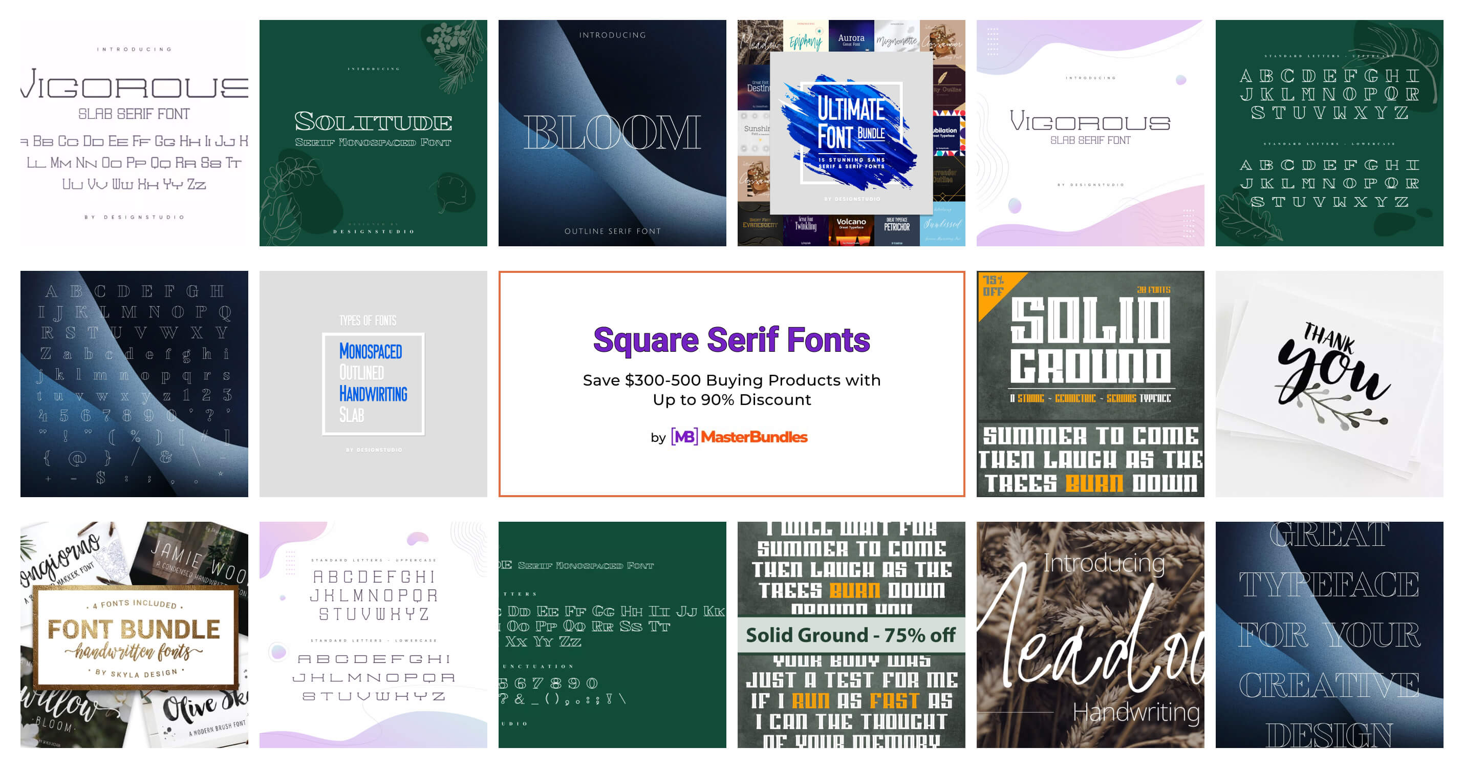 13+ Square Serif Fonts 2025 - MasterBundles