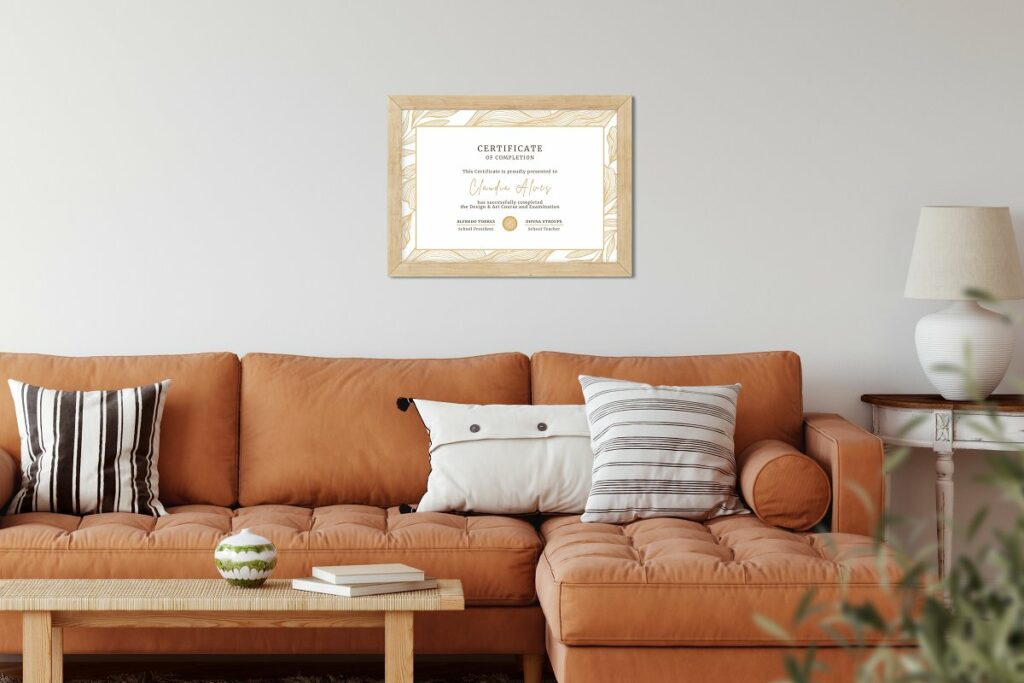 Golden Waves Canva Certificate – MasterBundles