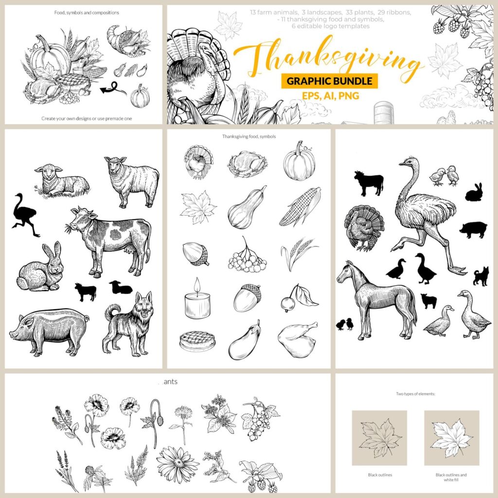 The BUNDLE of Thanksgiving Graphics – MasterBundles