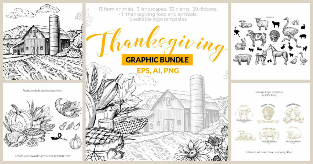 The BUNDLE of Thanksgiving Graphics – MasterBundles