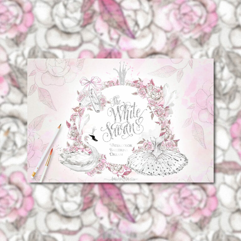 Watercolor Swan Lake | Master Bundles